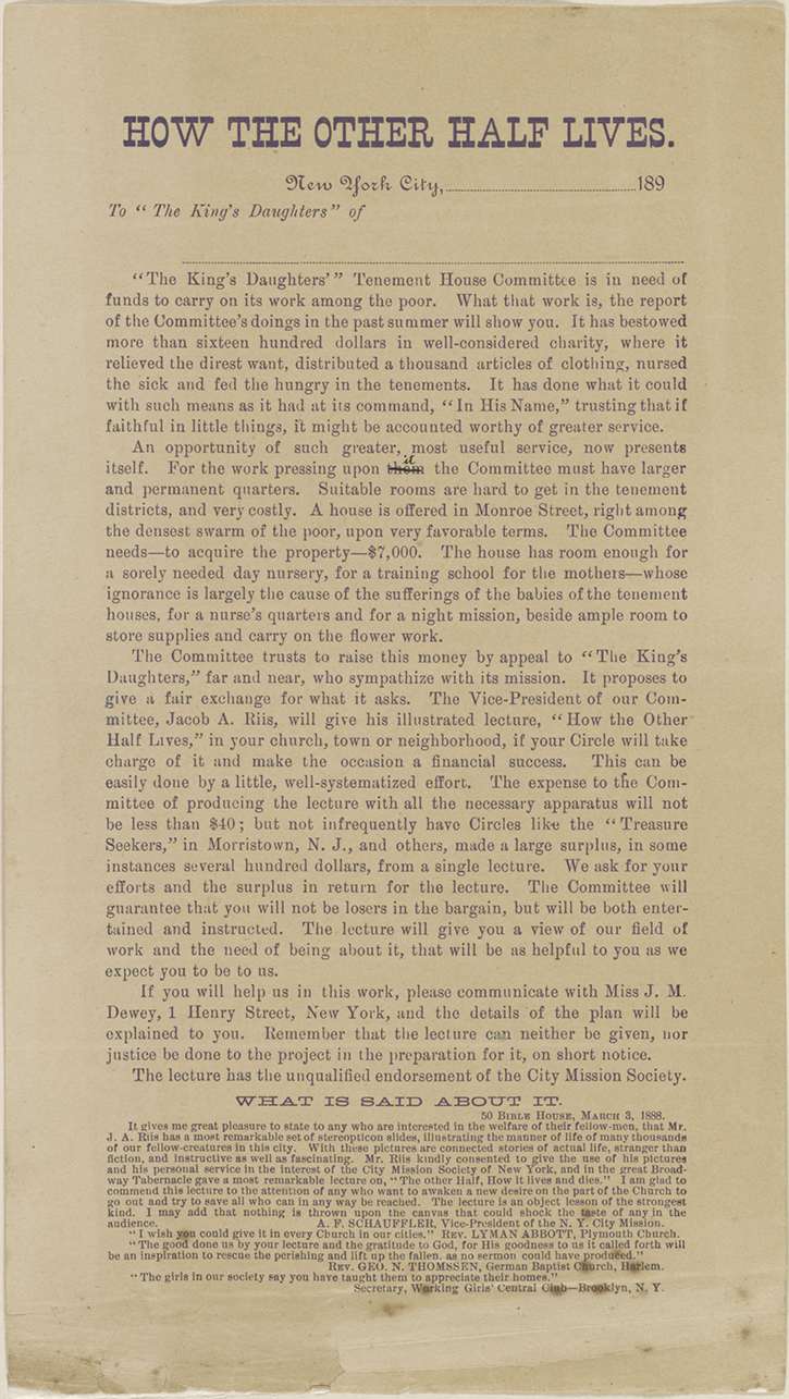 Jacob Riis and "How the Other Half Lives": Poverty in 19th-Century America