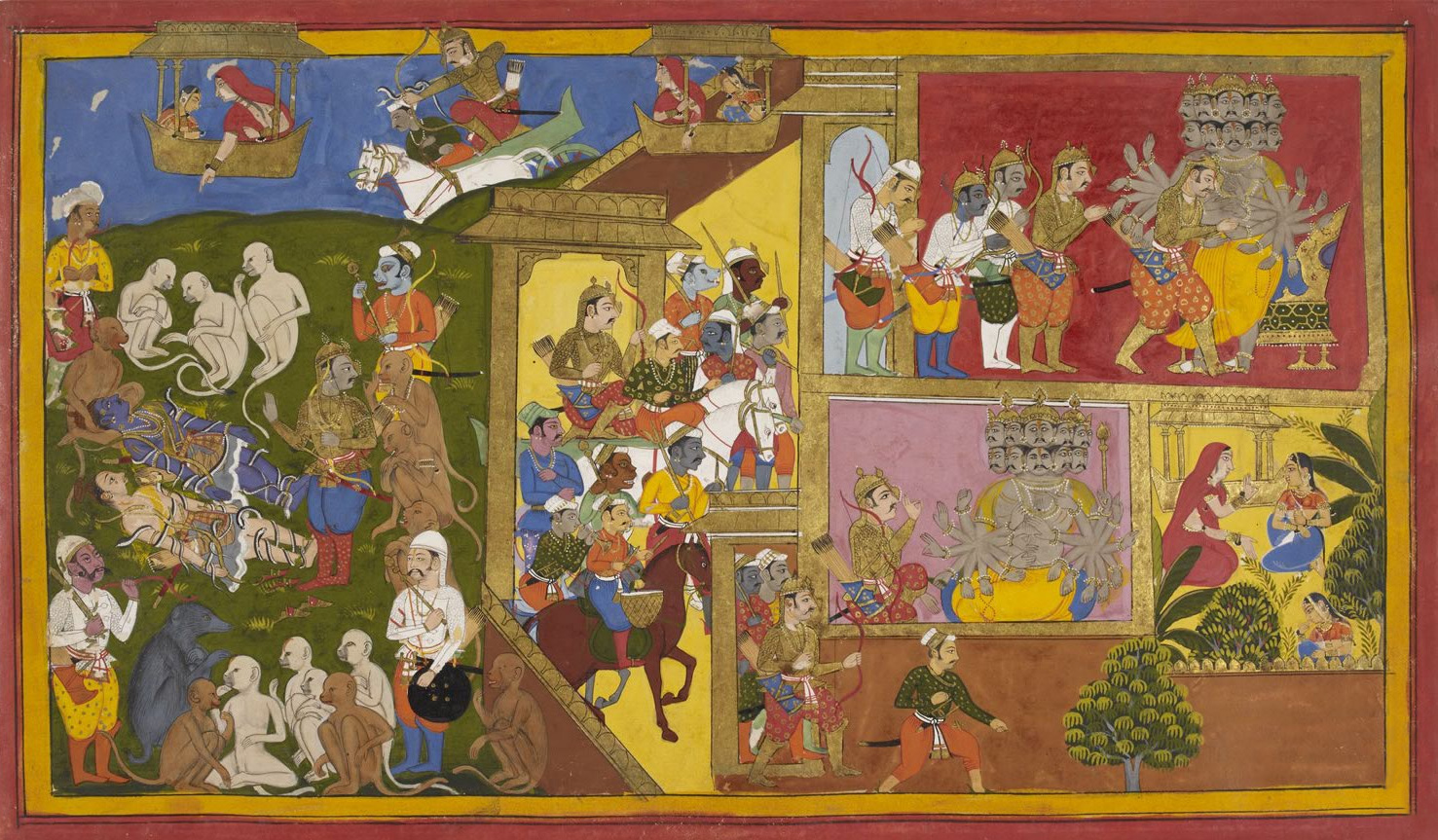 A Page from the Sahib Din's Mewar 'Ramayana' in the Seventeenth Century ...