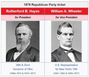A Single Vote for a Hayes Win in the 1876 Presidential Election