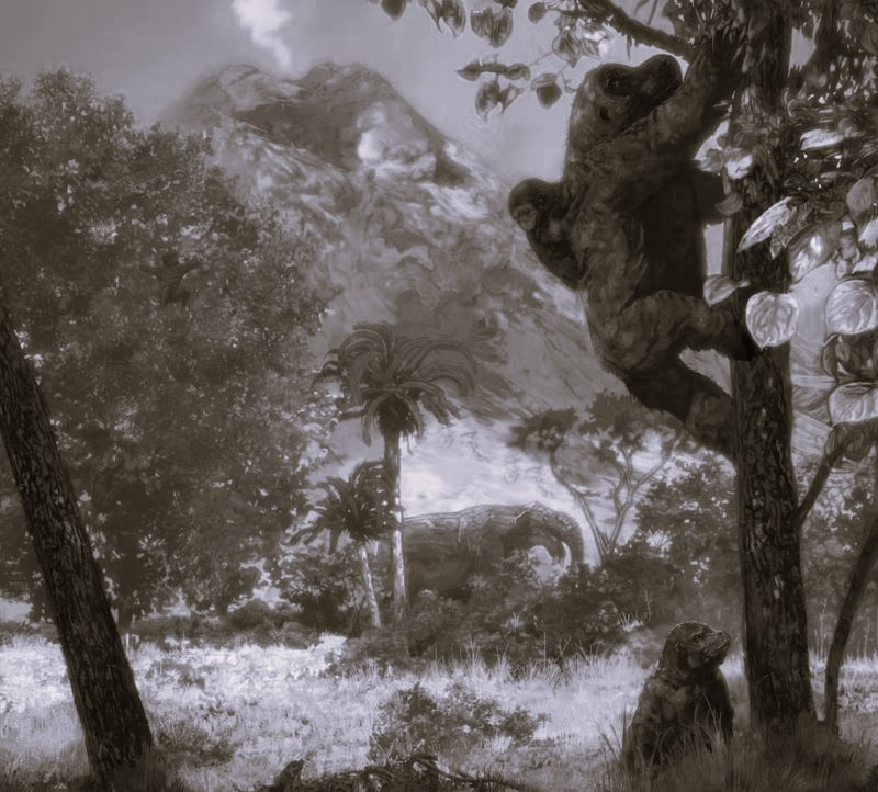 Prehistoric Wooded Grasslands and Apes in Africa 21 Million Years Ago