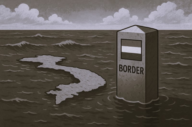 Sea Level Rise and Vanishing Borders